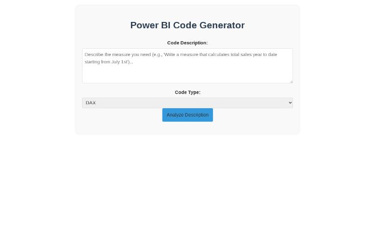 Power BI Code Generator