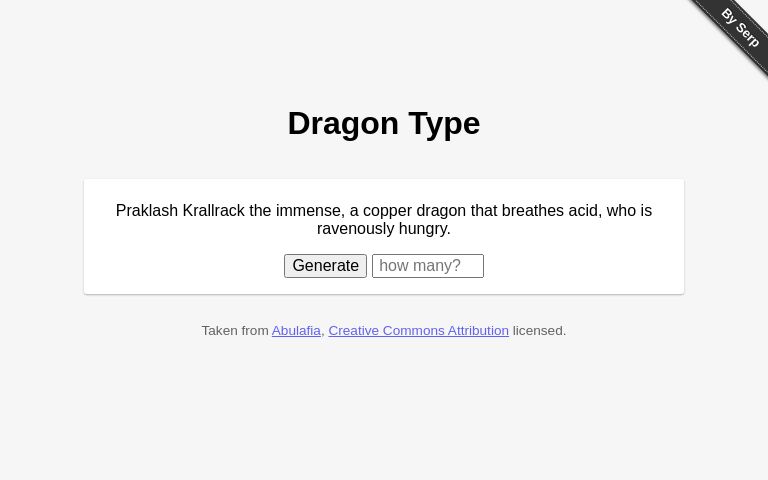 Dragon Type ― Perchance Generator