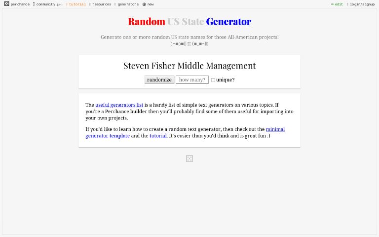 Random US State Generator