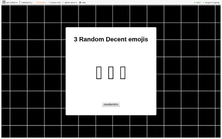3 Random Decent emojis ― Perchance Generator