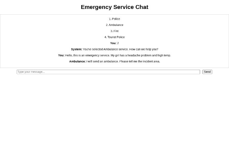 Emergency Service Chat