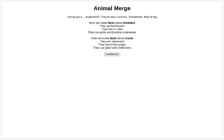 Animal Merge ― Perchance Generator