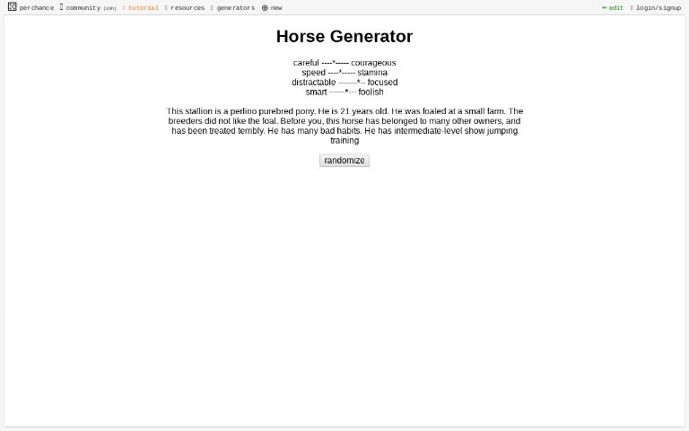 Horse Generator