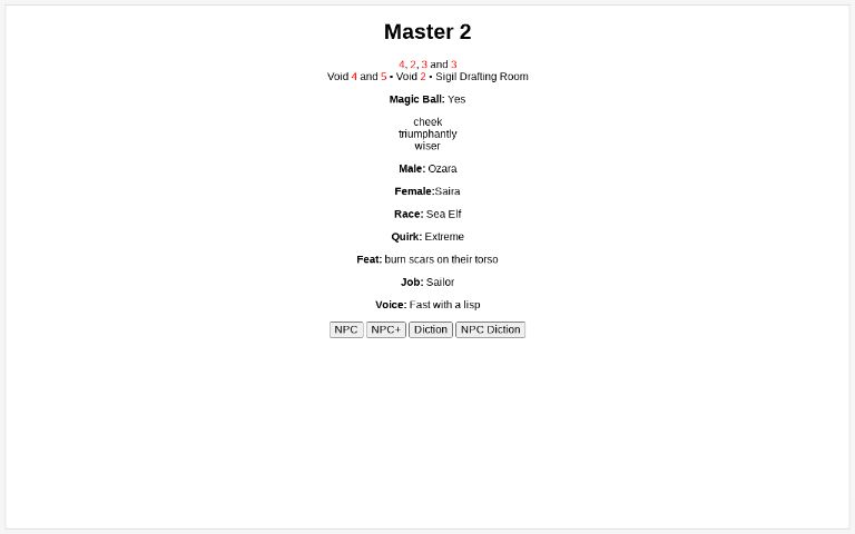 Master 2 ― Perchance Generator