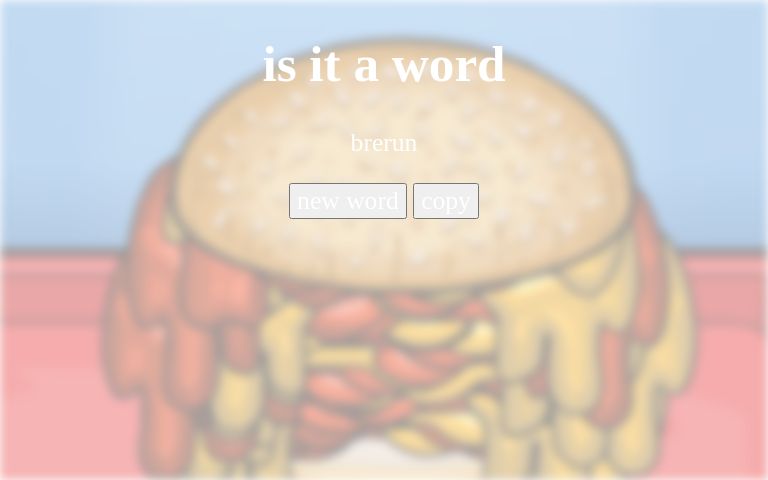is it a word ― Perchance Generator