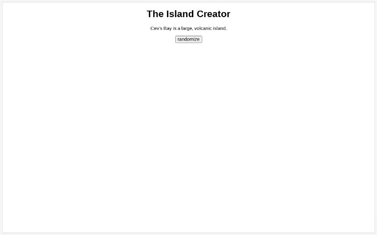 The Island Creator ― Perchance Generator