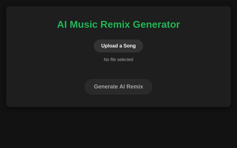 AI Music Remix Generator