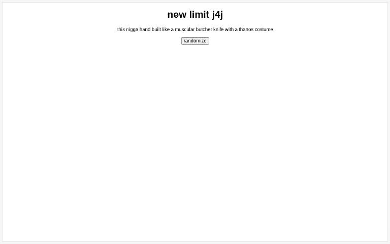 new limit j4j ― Perchance Generator