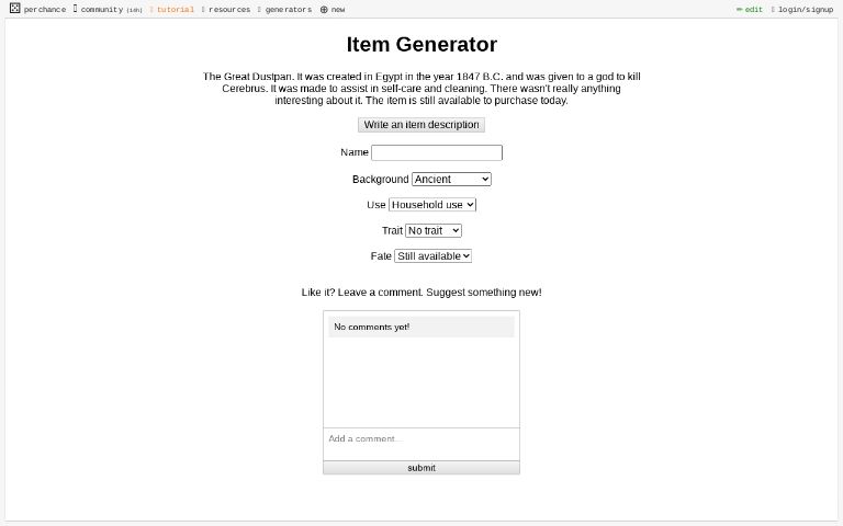 Item Generator