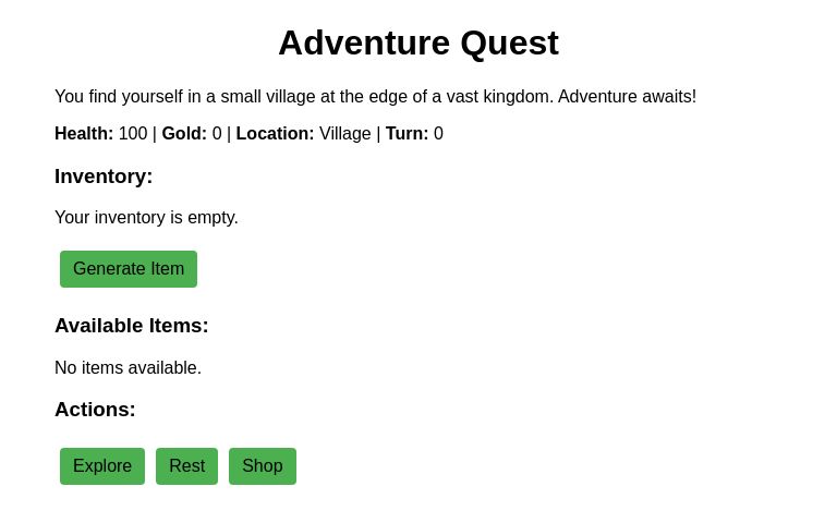 Adventure Quest ― Perchance Generator