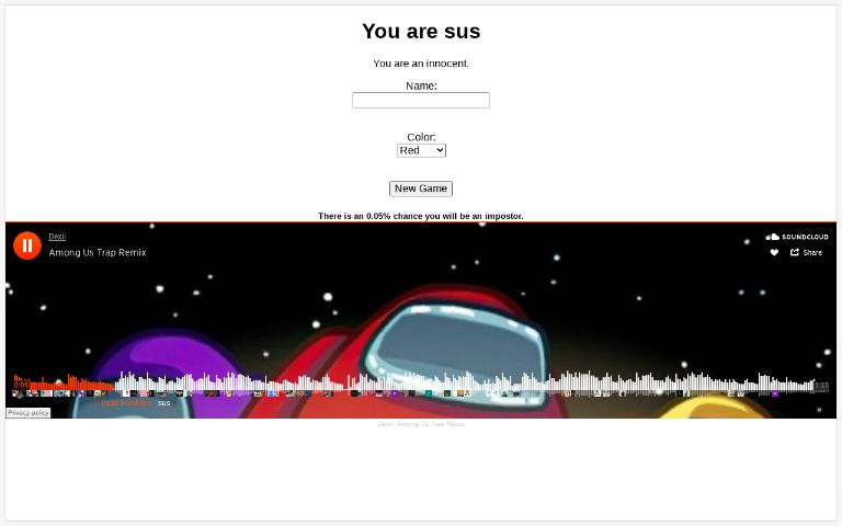 AMOGUS ― Perchance Generator
