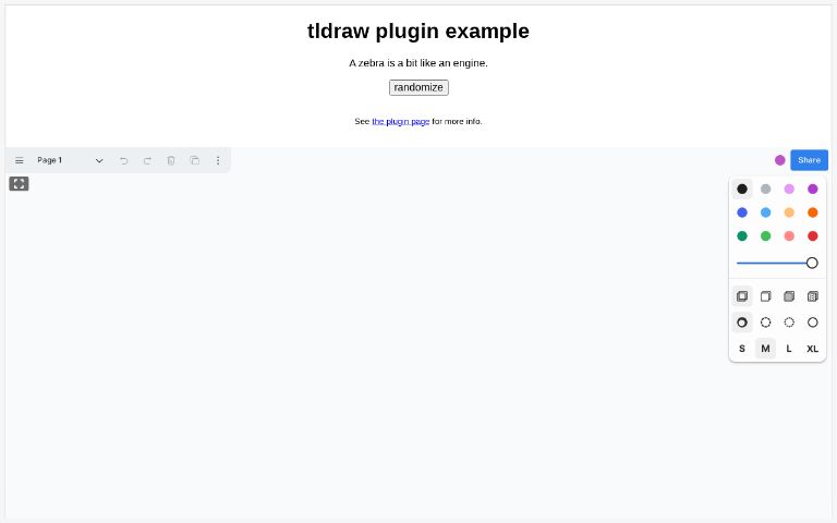 tldraw plugin example
