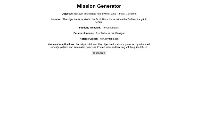 Mission Generator