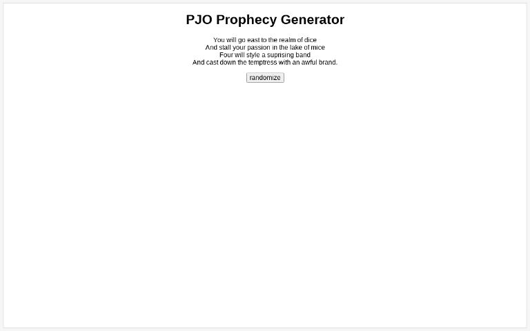 PJO Prophecy Generator