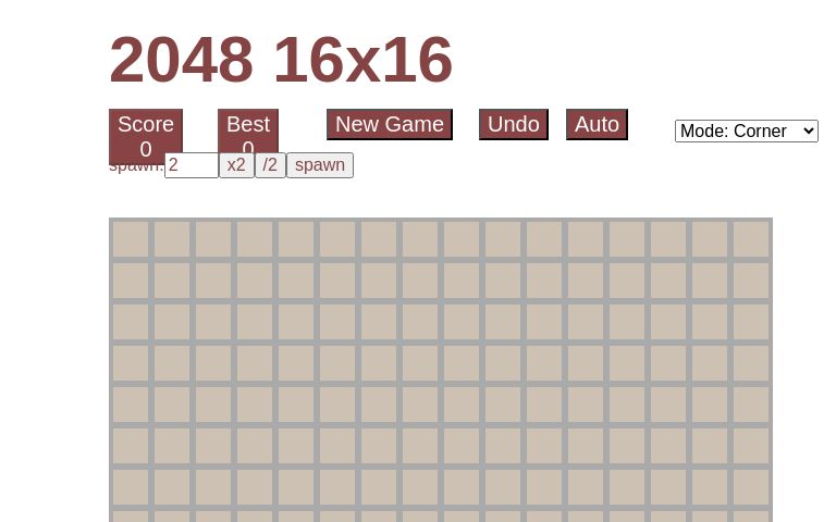 2048 16x16 ― Perchance Generator