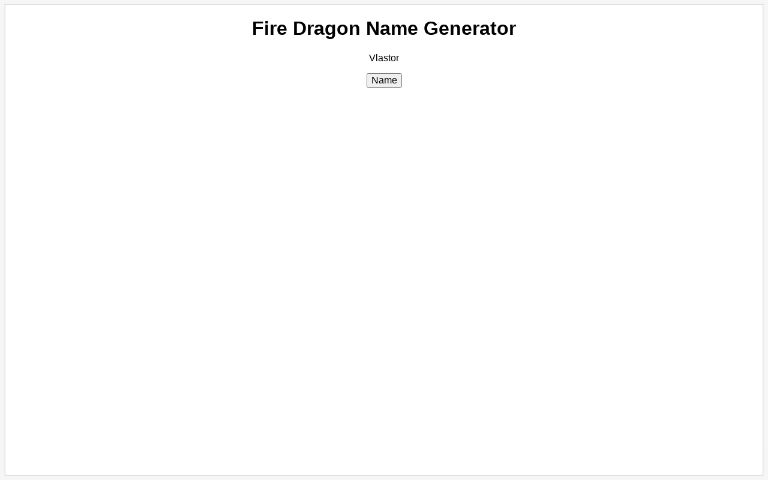 Fire Dragon Name Generator