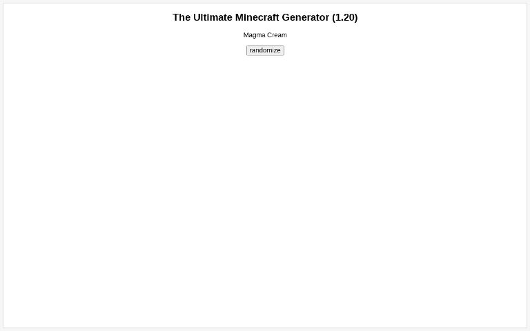 The Ultimate Minecraft Generator (1.20)