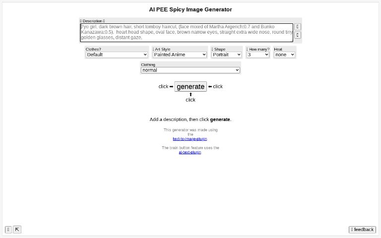 AI Spicy PEE Generator (free, no sign-up, unlimited)