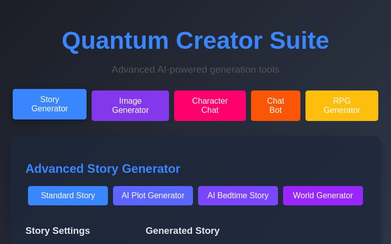 Quantum Creator Suite ― Perchance Generator