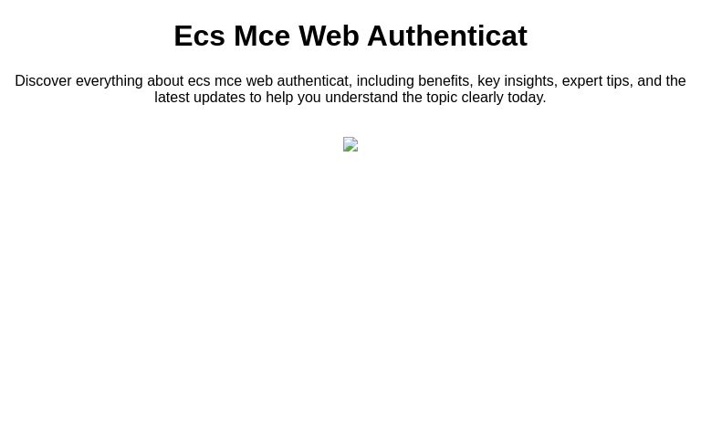 Ecs Mce Web Authenticat