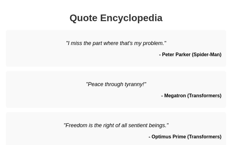 Quote Encyclopedia ― Perchance Generator