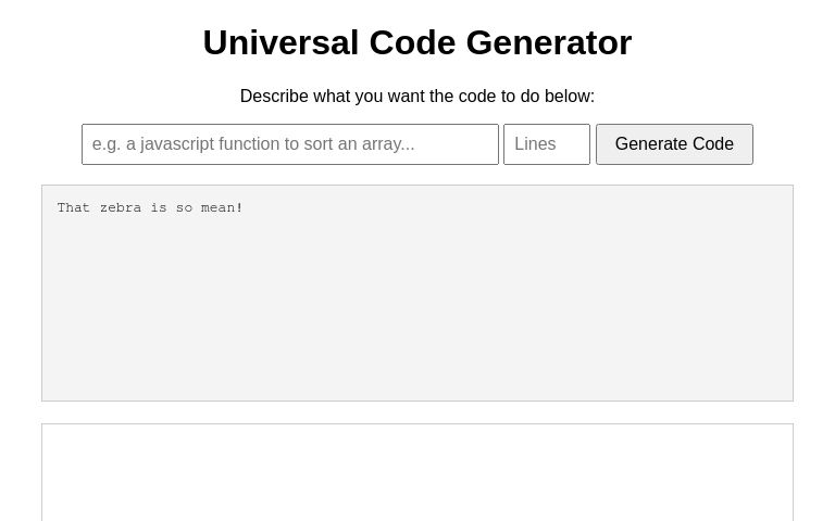 Universal Code Generator