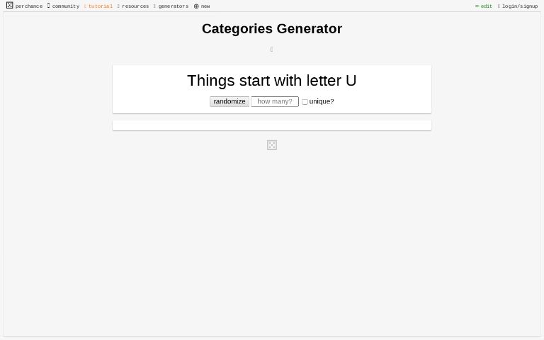 Categories Generator
