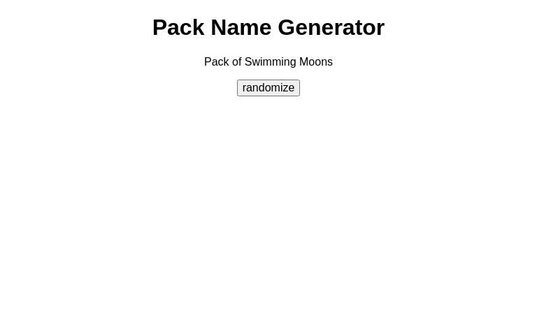Pack Name Generator