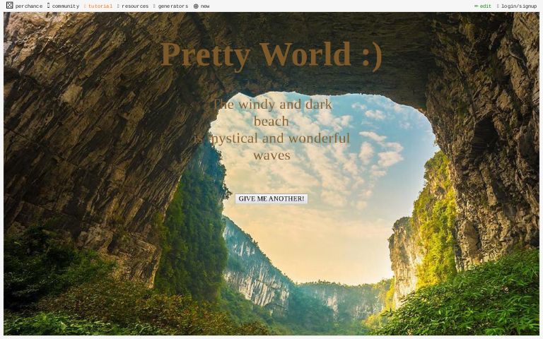 Pretty World :) ― Perchance Generator
