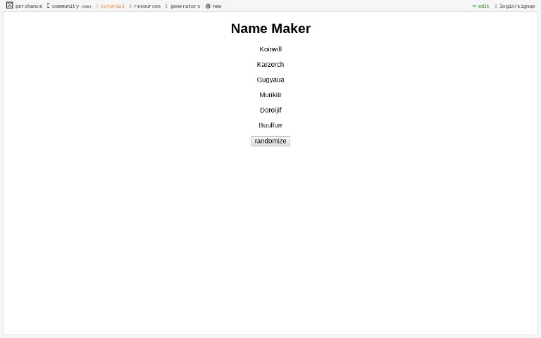 Name Maker ― Perchance Generator