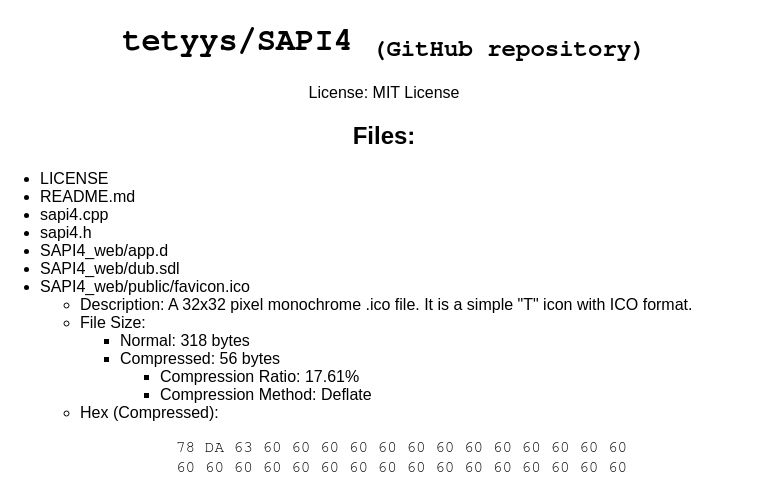 tetyys/SAPI4 (GitHub repository) ― Perchance Generator