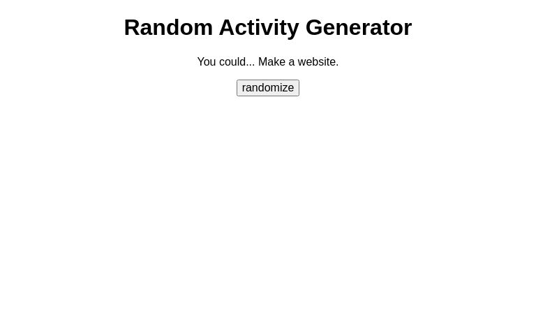 Random Activity Generator