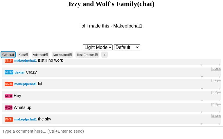 Izzy And Wolfs Children ― Perchance Generator
