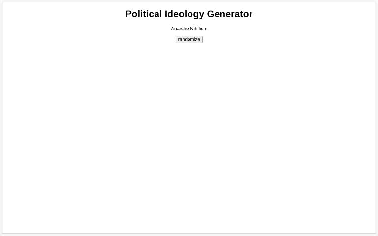 Political Ideology Generator