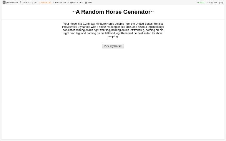 ~A Random Horse Generator~