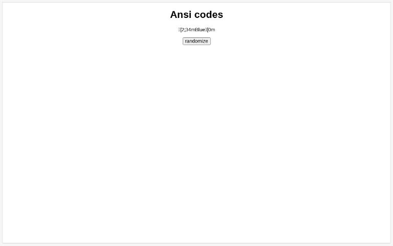 Ansi codes ― Perchance Generator