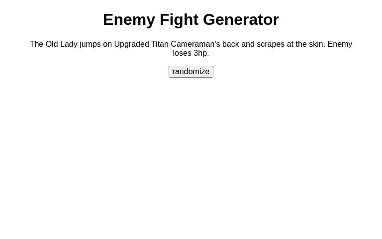 Enemy Fight Generator