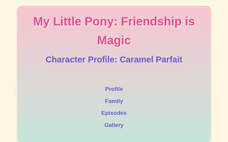 My Little Pony: Friendship is Magic ― Perchance Generator