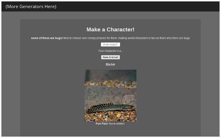 Random Animal Generator