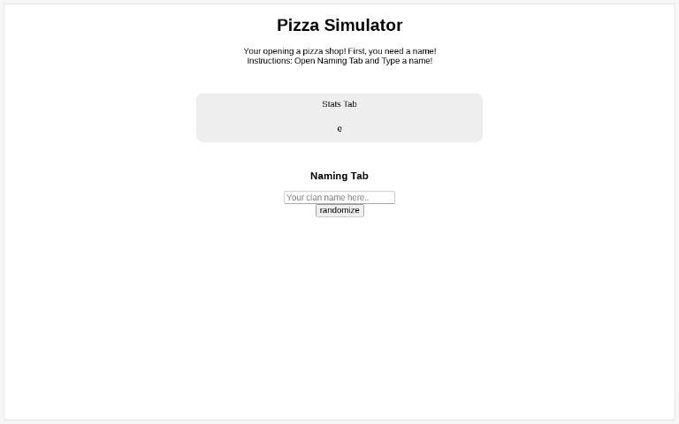 Pizza Simulator ― Perchance Generator