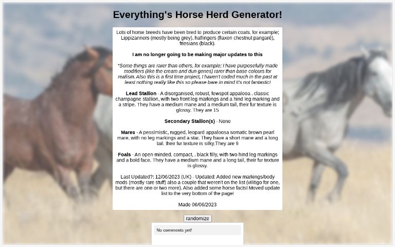 Everything's Horse Herd Generator!