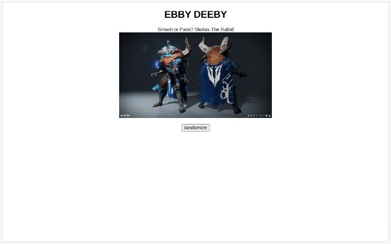 EBBY DEEBY ― Perchance Generator