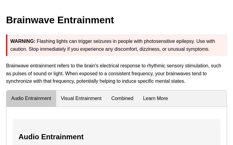 Brainwave Entrainment ― Perchance Generator
