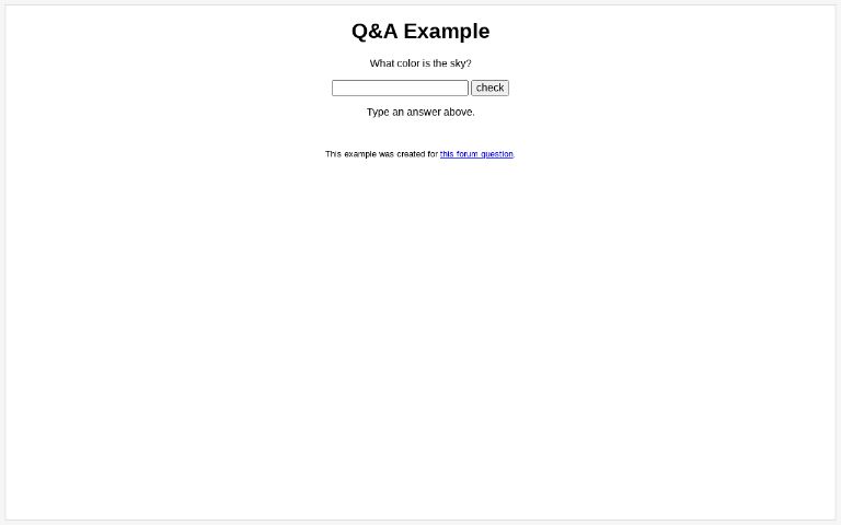 Q&A Example ― Perchance Generator