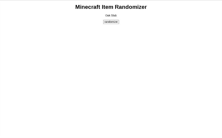 Minecraft Item Randomizer ― Perchance Generator