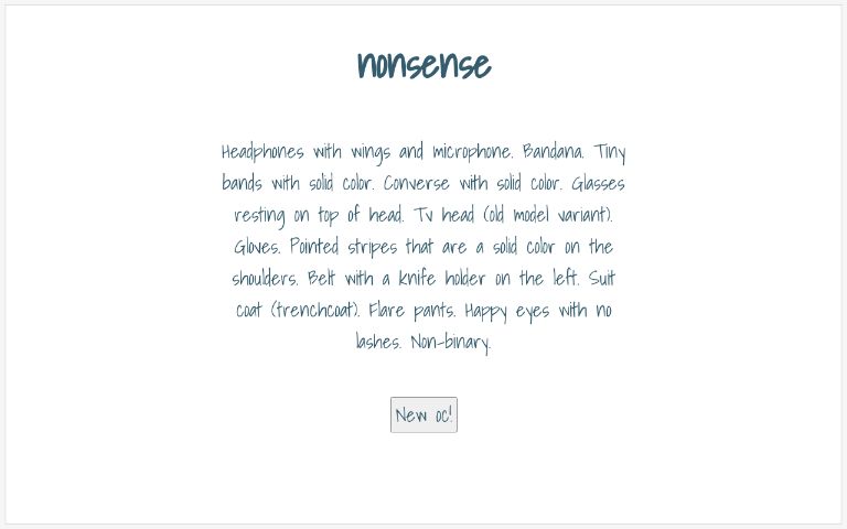 nonsense ― Perchance Generator