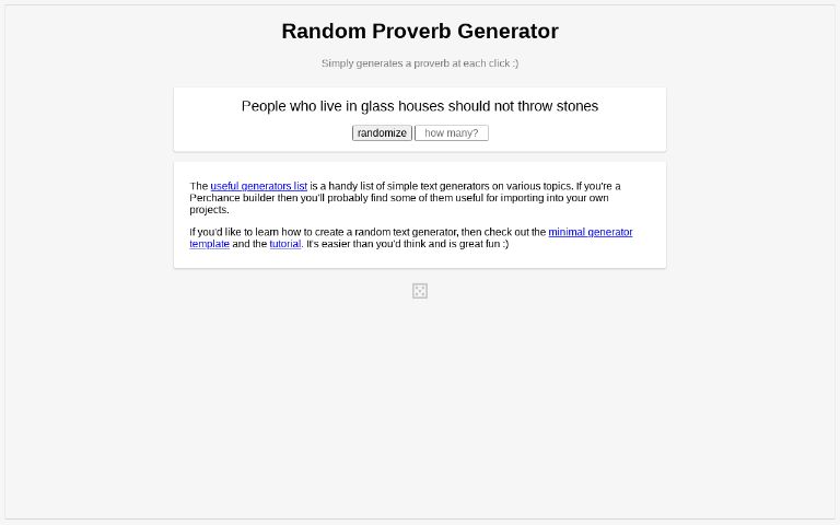Random Proverb Generator