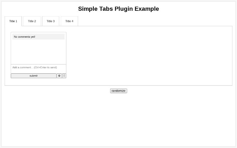 Simple Tabs Plugin Example