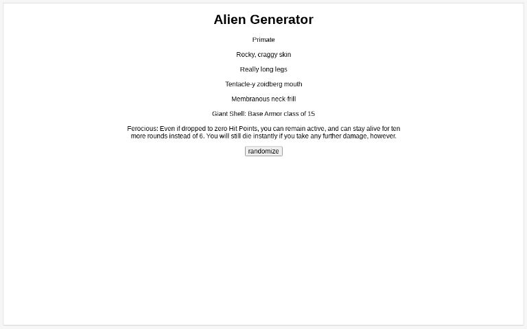 Alien Generator