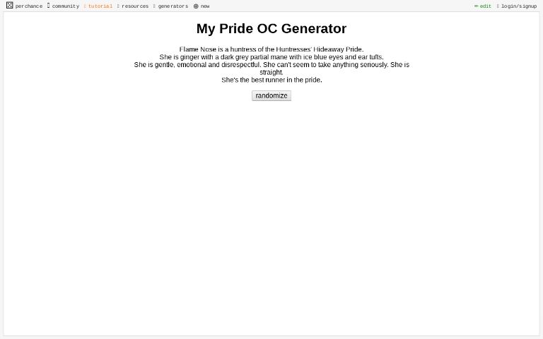 My Pride OC Generator